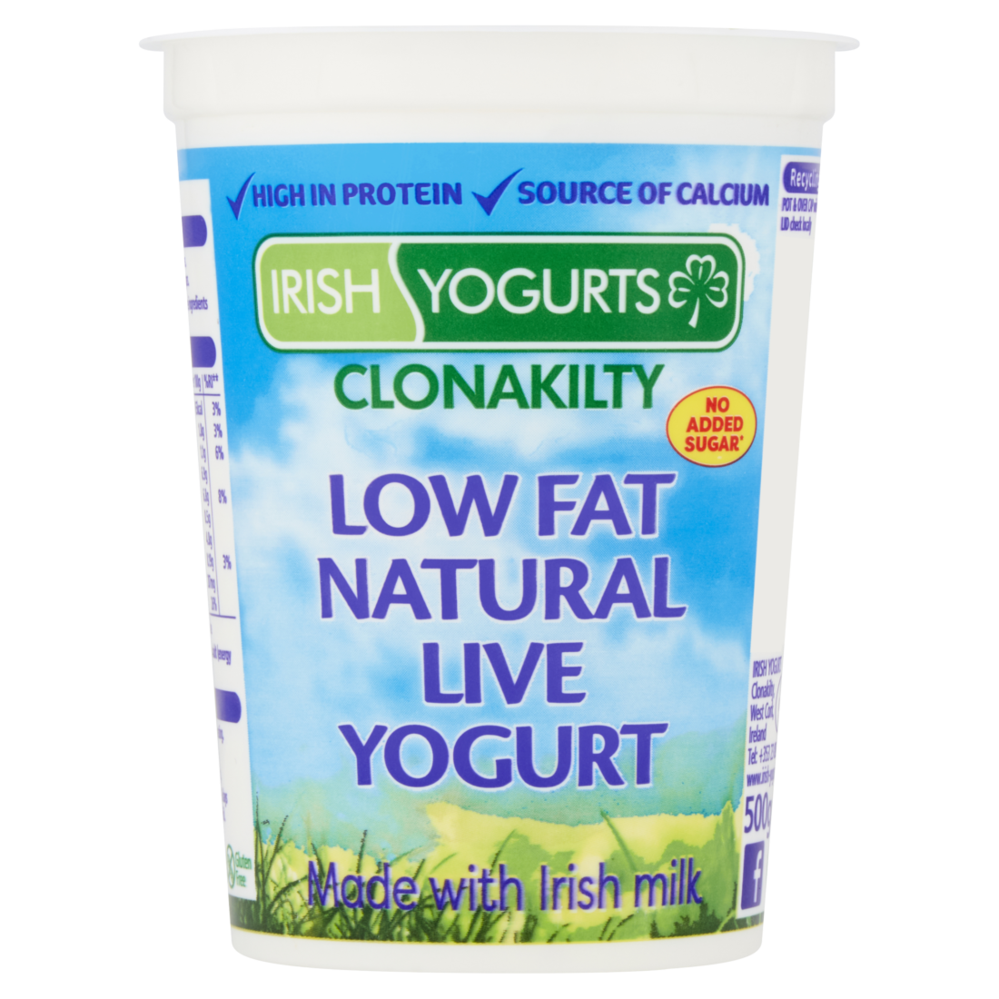 Irish Yogurts Clonakilty Low Fat Natural Live Yogurt 500g - Irish ...