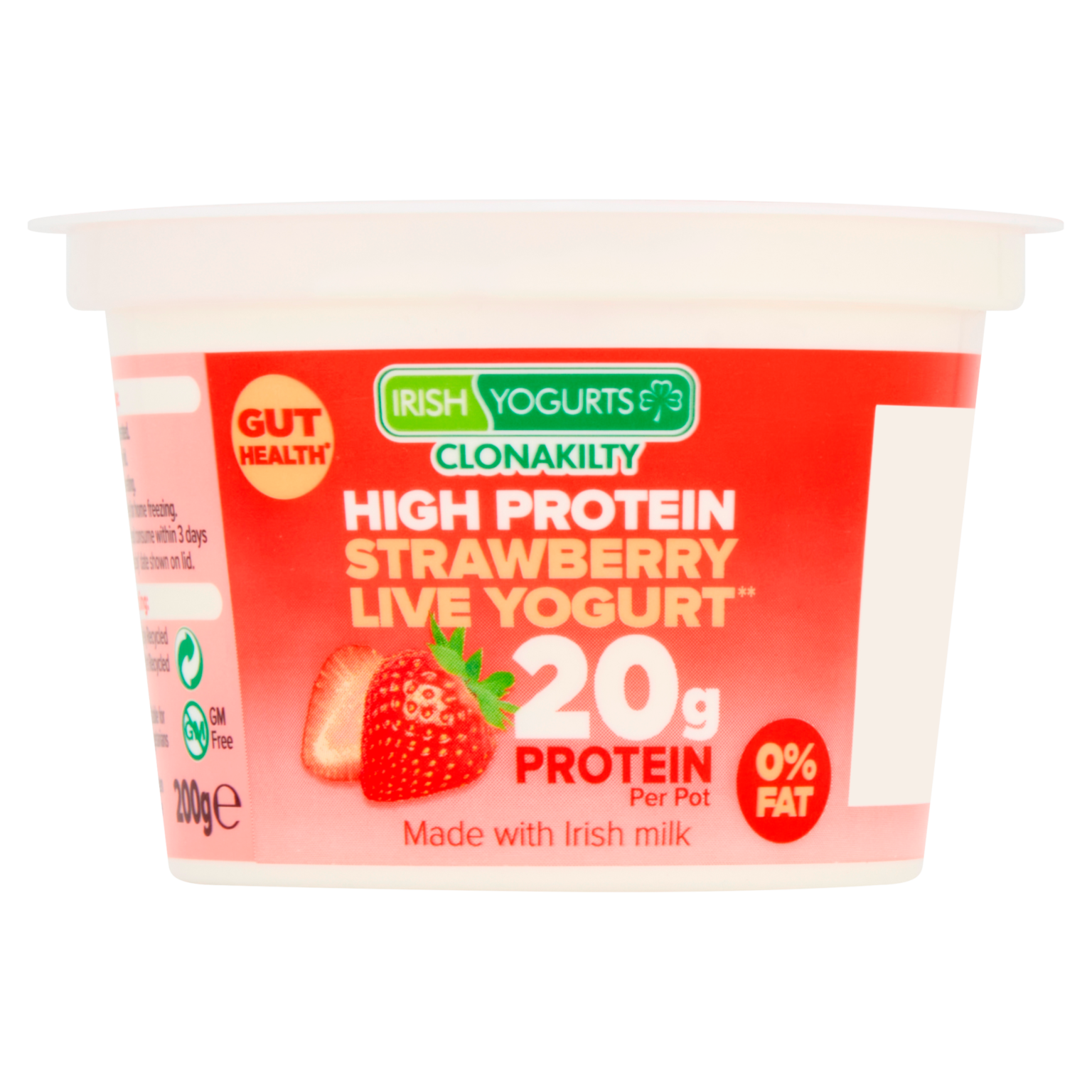 High Protein Strawberry Live Yogurt 200g - Irish Yogurts Clonakilty ...
